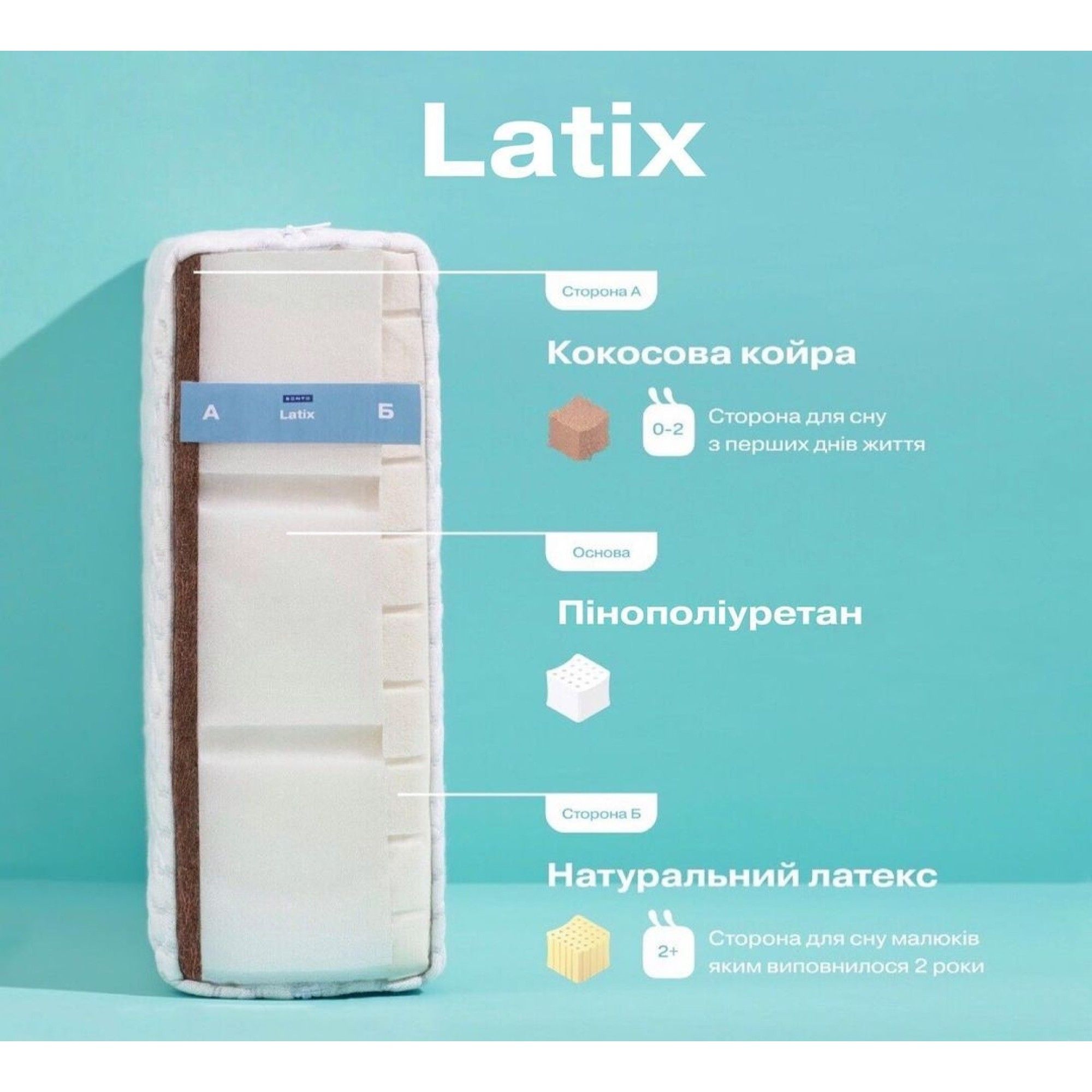 Матрац дитячий Sonto Latix (0003-lt) – фото, відгуки, характеристики в ...